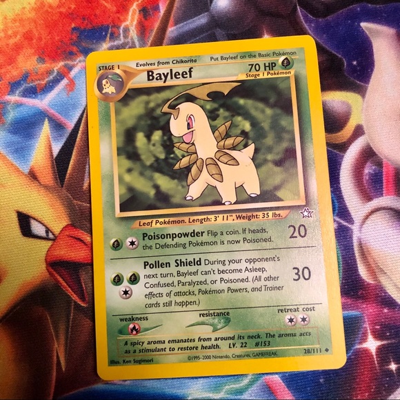 Pokemon | Other | Pokemon Bayleef Card Neo Genesis | Poshmark